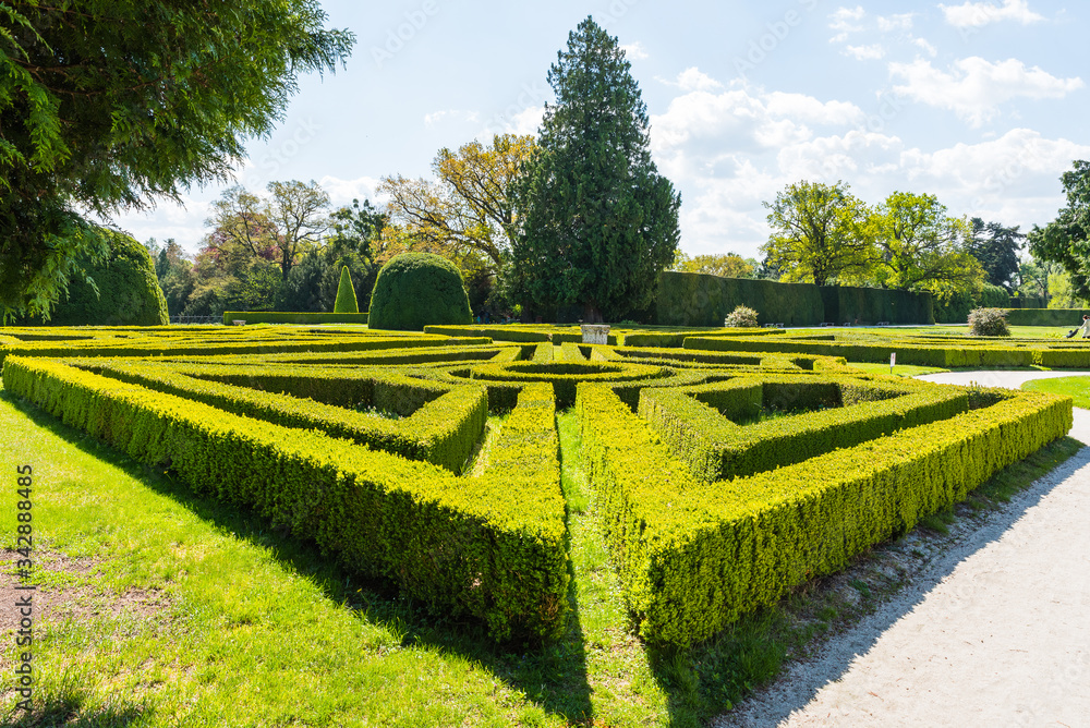 Lednice, Czech republic, Lednice Chateau with beautiful gardens and ...