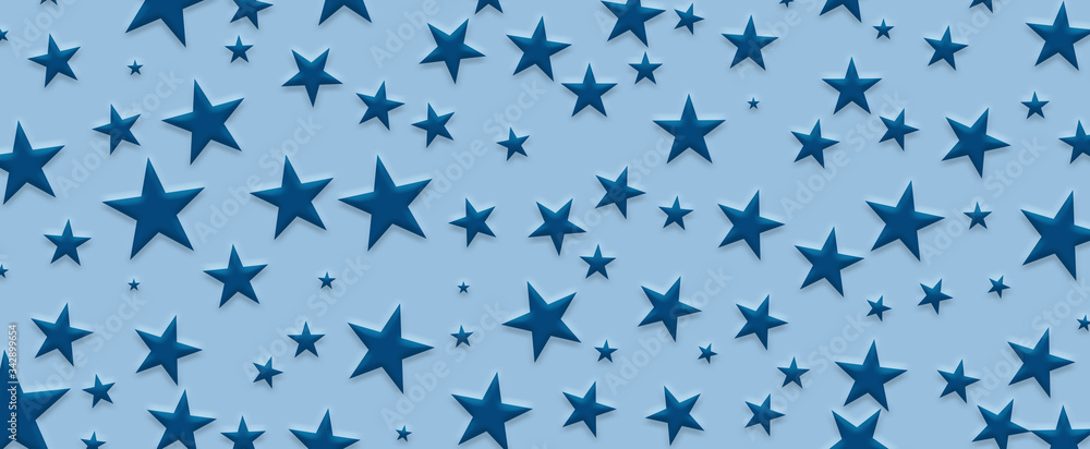 Blue stars on light blue background, July 4th or veteran's day design ...