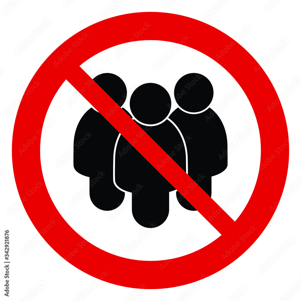 no people icon. forbidden sign. epidemic coronavirus covid-19 Stock ...