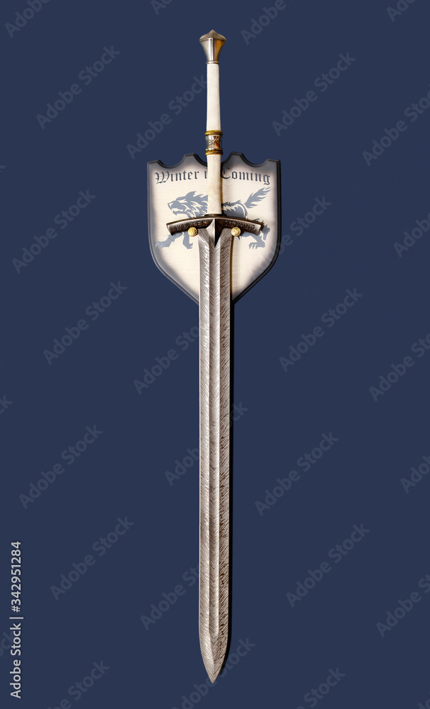 Life size replica of Game of Thrones, Ned Stark sword, Ice, with Winter ...