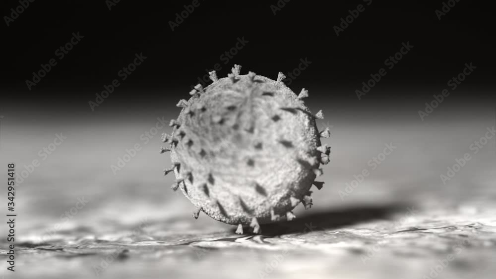 SARS-CoV-2 coronavirus at microscope.Representation of the Covid-19 ...