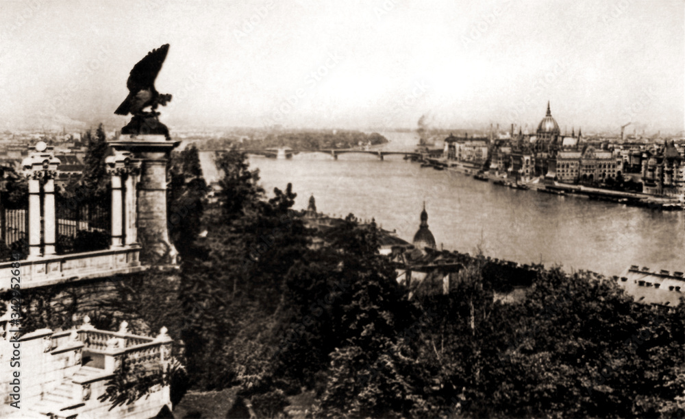 Budapest bridges and monuments taken prior to WWII bombings that ...