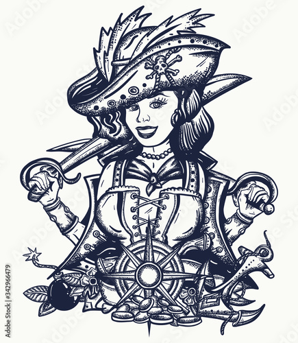 Pirate Pin Up Drawing
