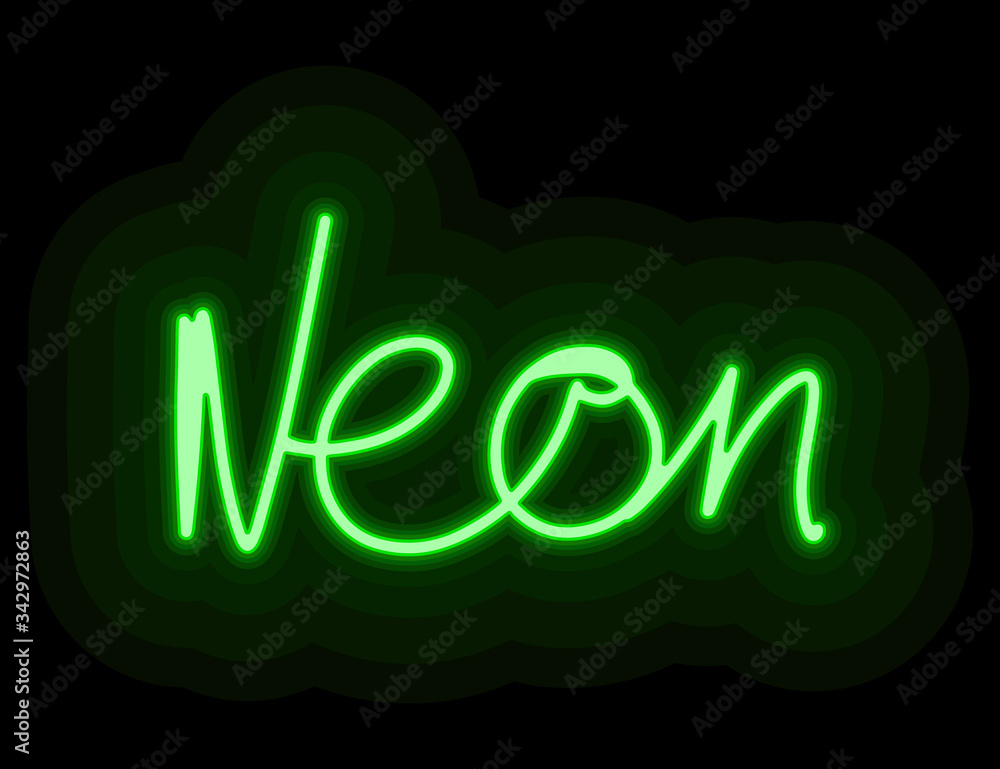 English words neon vector image for logo, illustration, icon, web ...