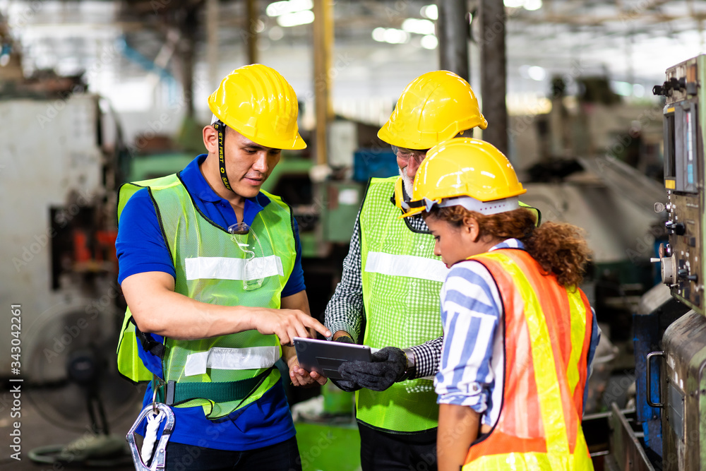 Professional Mechanical Engineer team Working on Personal Computer at ...