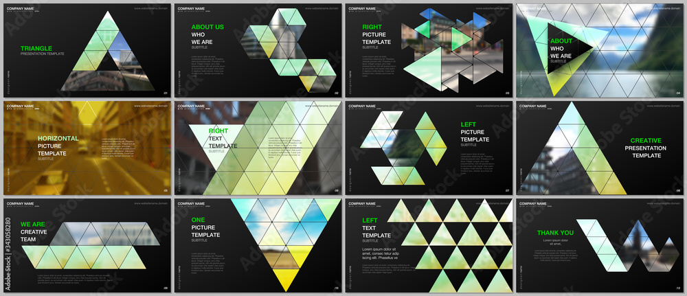 Minimal presentations design, portfolio vector templates with ...