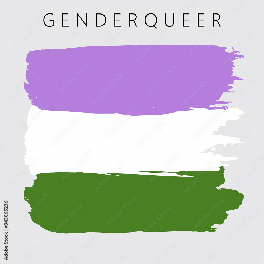 Sexual identity pride flag of genderqueer people, LGBT symbols. Flag ...