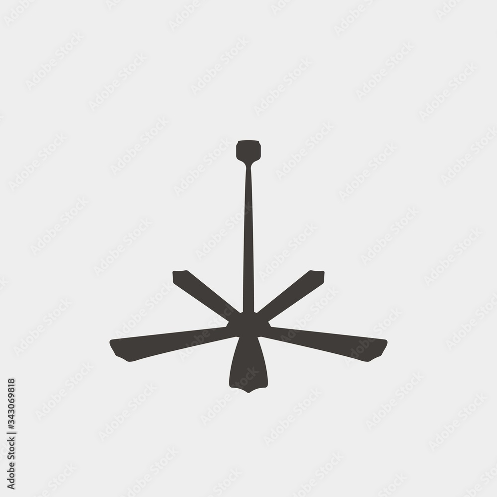 ceiling fan icon vector illustration and symbol for website and graphic ...
