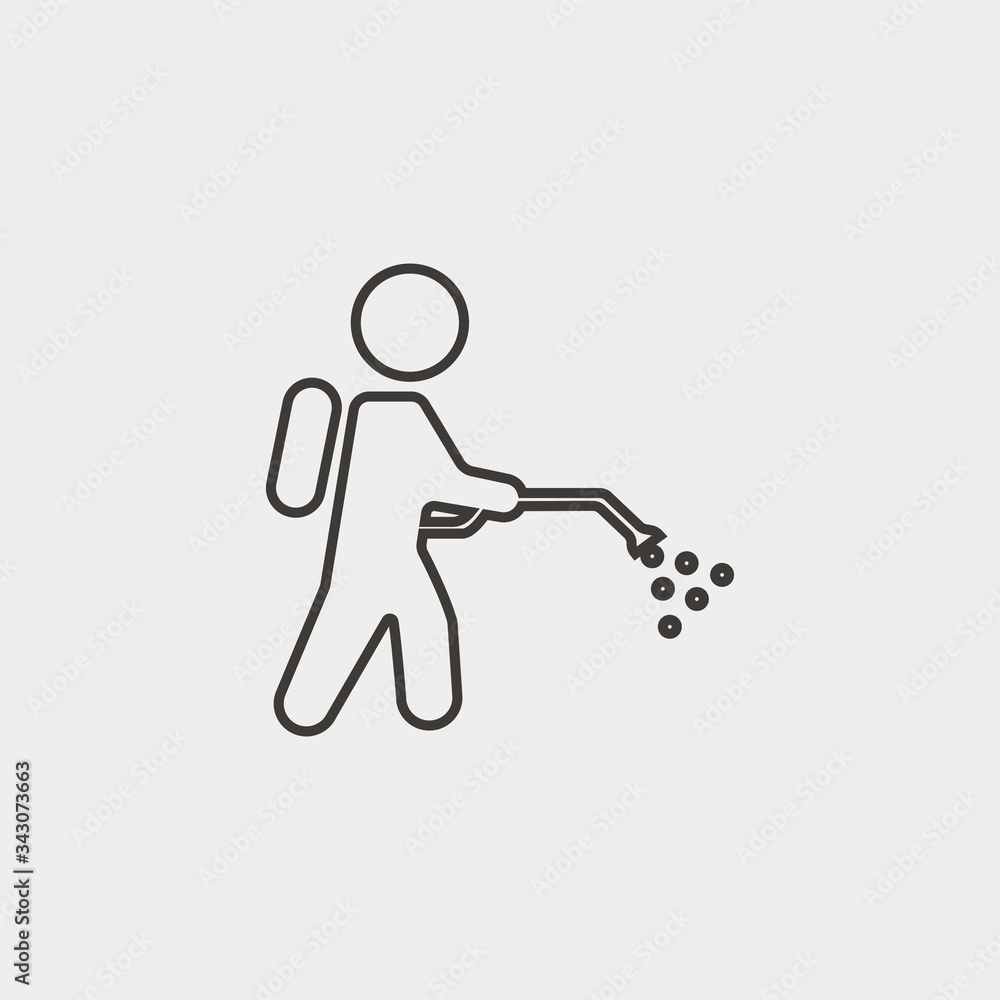 spraying pesticide icon vector illustration and symbol for website and ...