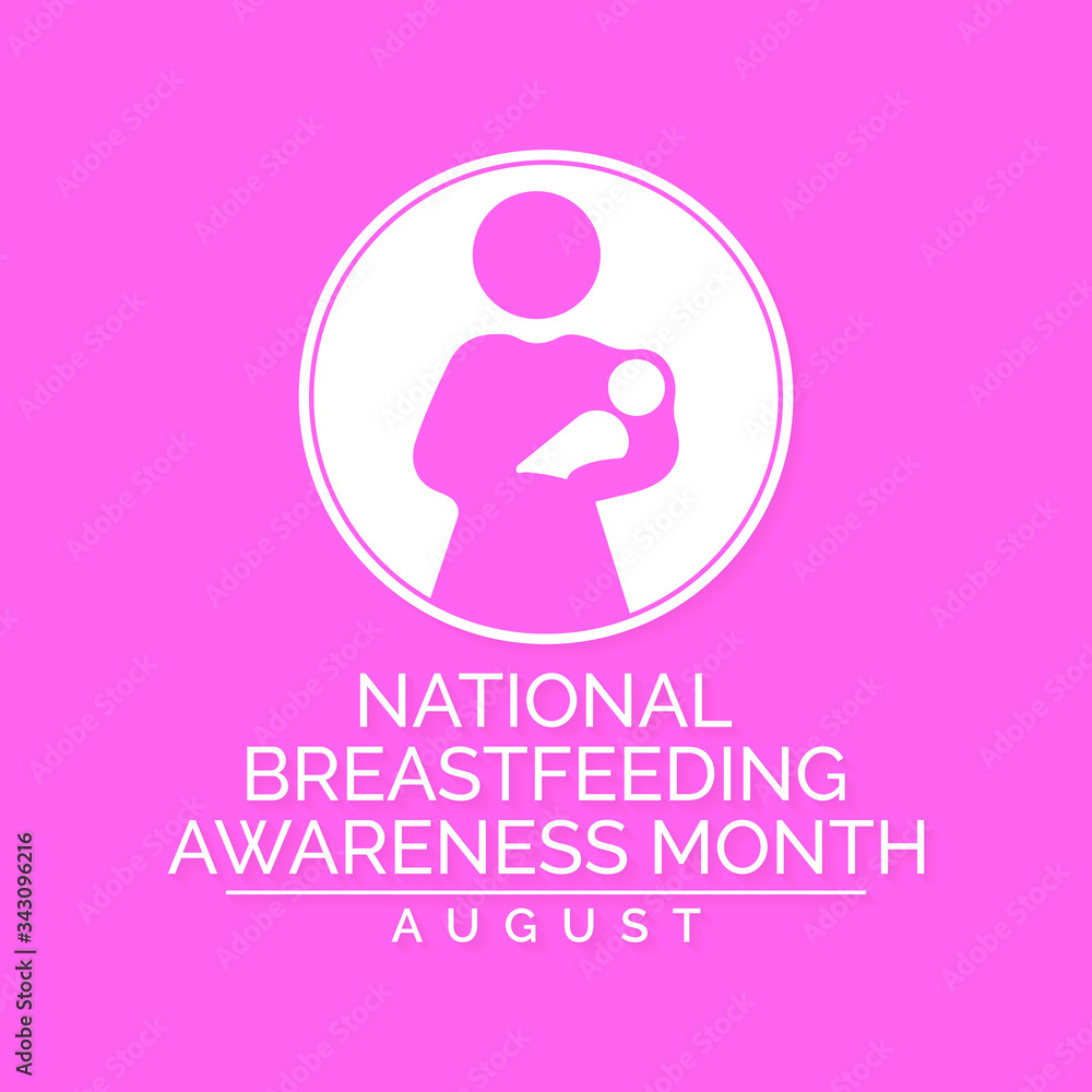 Vector illustration on the theme of National Breastfeeding awareness ...