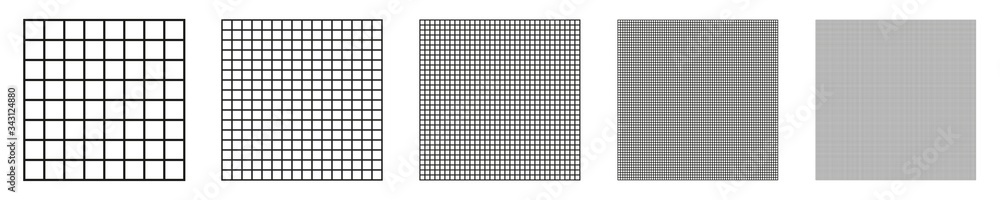 Square line grid. Vector isolated seamless grid. Vector grid templates ...