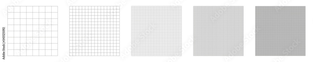Square line grid. Vector isolated seamless grid. Vector grid templates ...