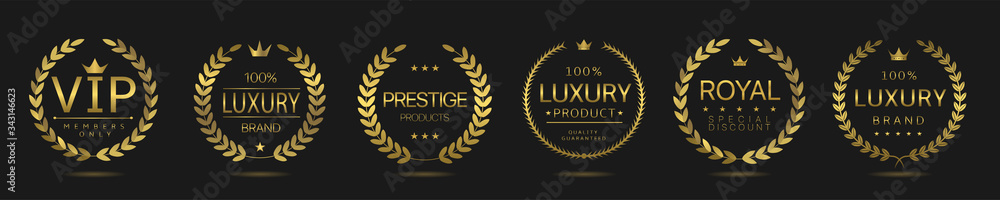 Luxury and vip labels Stock Vector | Adobe Stock