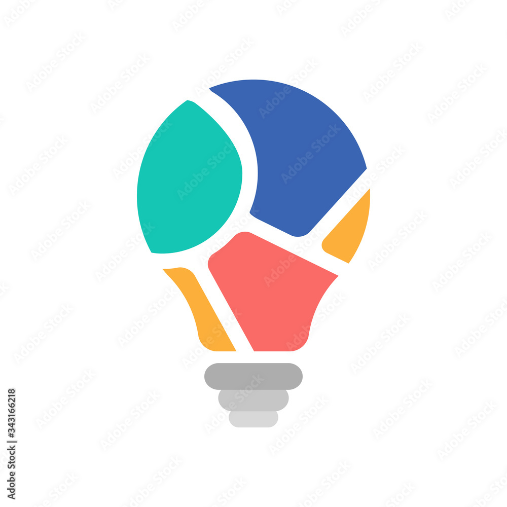 Light Bulb ideas Concept vector eps 10 in white background stock ...