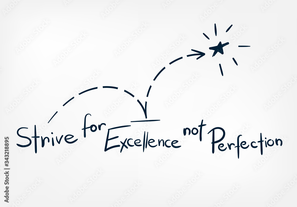 word cloud excellence doodle vector hand drawn word lettering simple ...