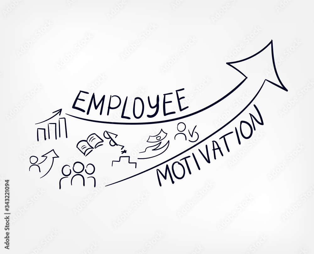 employee motivation vector sketch hand drawn illustration line Stock ...