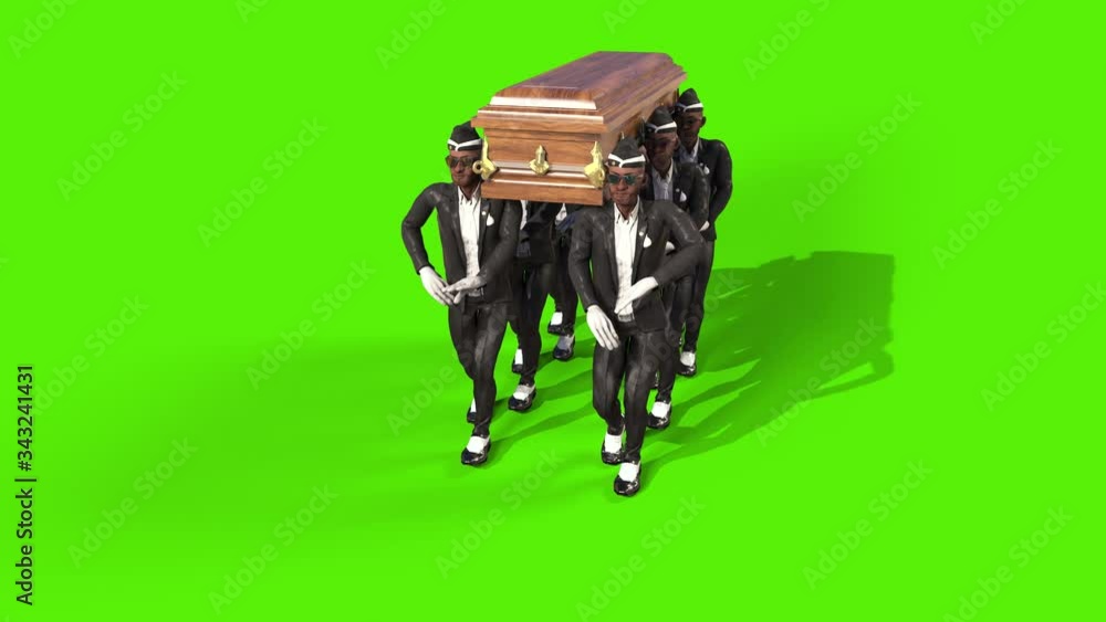 Coffin Dance Green Screen Meme Top 3D Rendering Animation 4K Stock ...