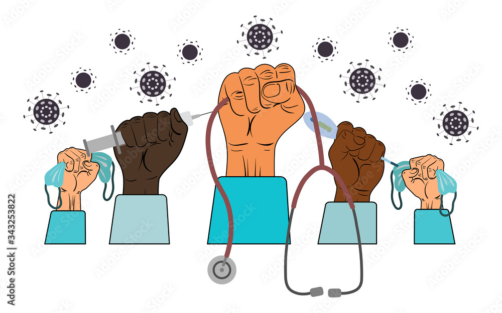 Doctors fight for people's lives of pandemic, pneumonia, COVID-19, 2019 ...