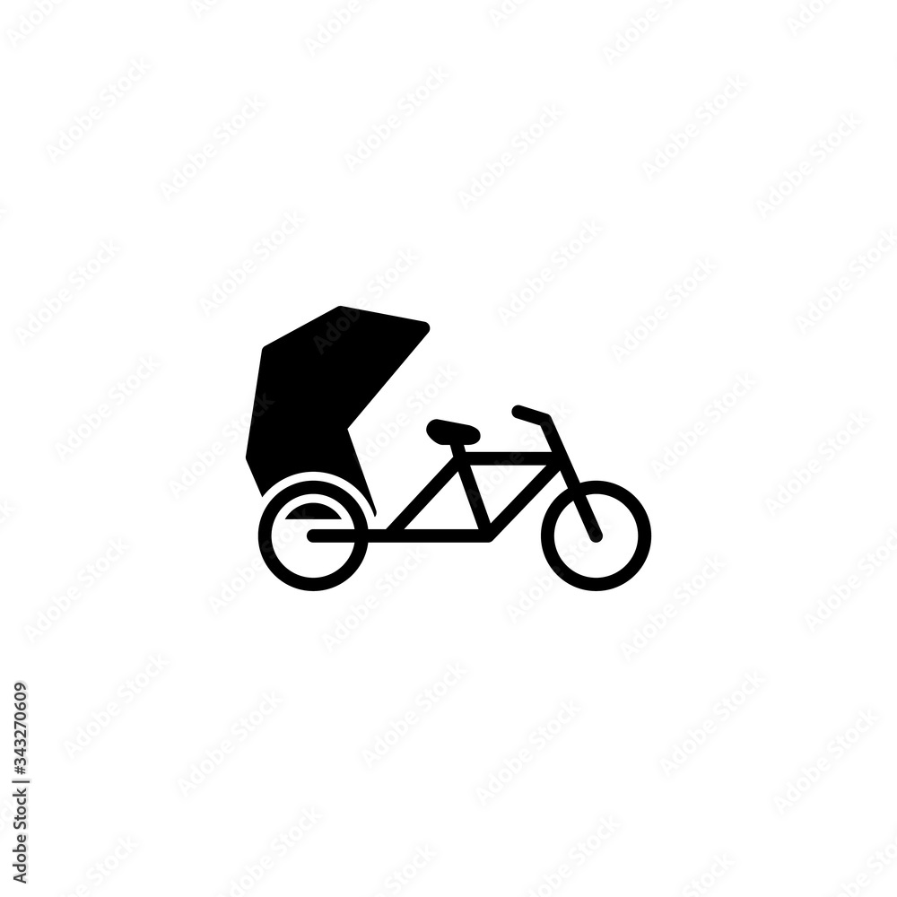Rickshaw icon. Simple vector public transport icons for ui and ux ...