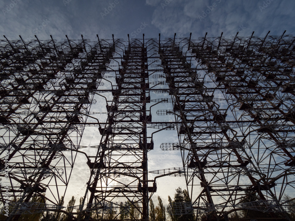 Moscow Eye so called Duga 3 or Chernobyl 2. Old Soviet military radar ...