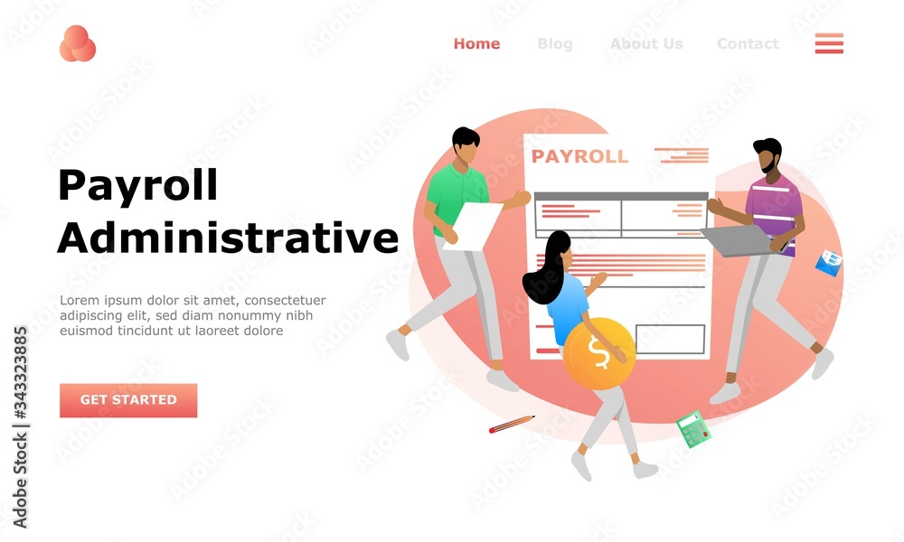 Salary Payment Administrative Vector Illustration Concept , Suitable ...