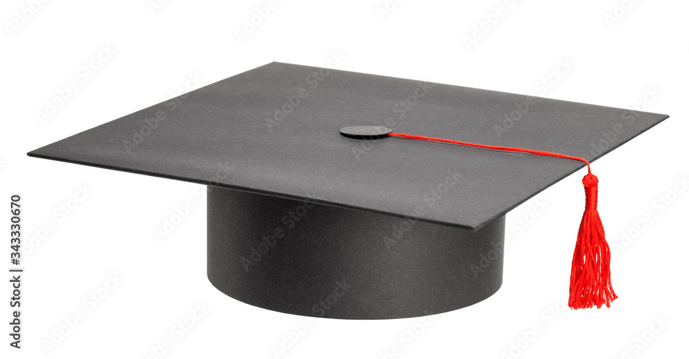 Graduate hat isolated on a white background Stock Photo | Adobe Stock