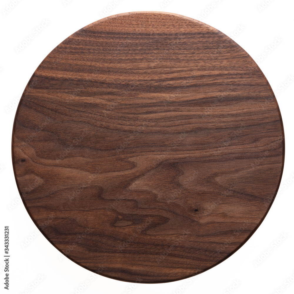Handmade black walnut round wooden chopping board. Walnut round wooden ...