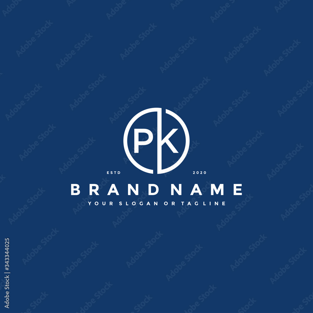 letter PK logo design vector Stock Vector | Adobe Stock
