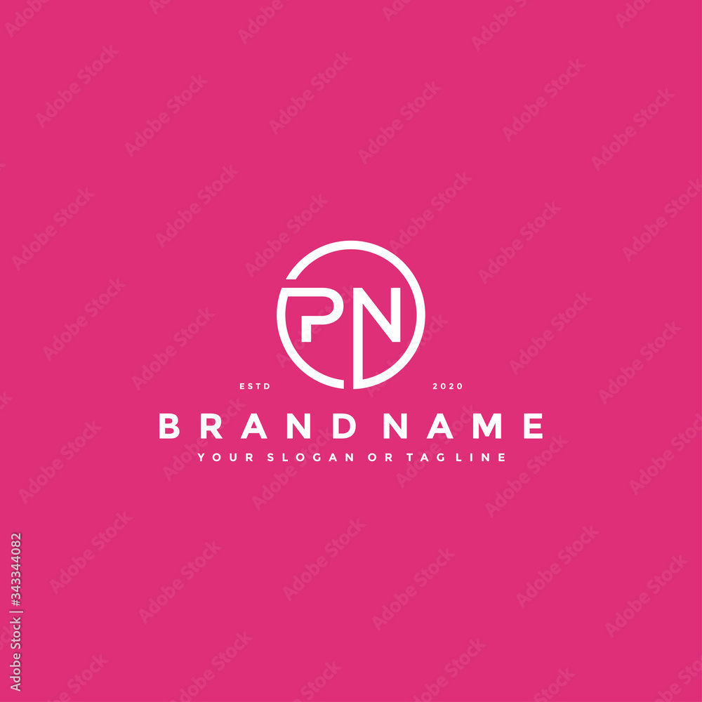 letter PN logo design vector Stock Vector | Adobe Stock