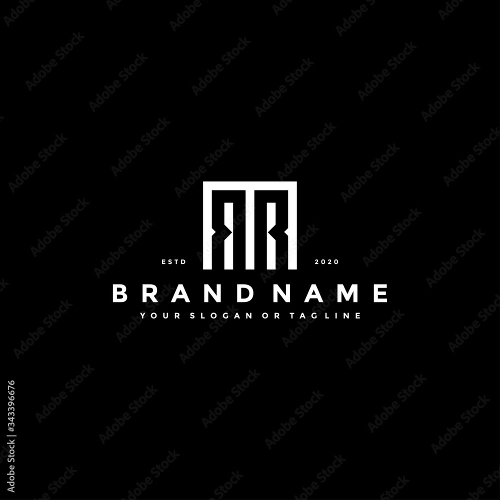 set letter RR logo design vector Stock Vector | Adobe Stock