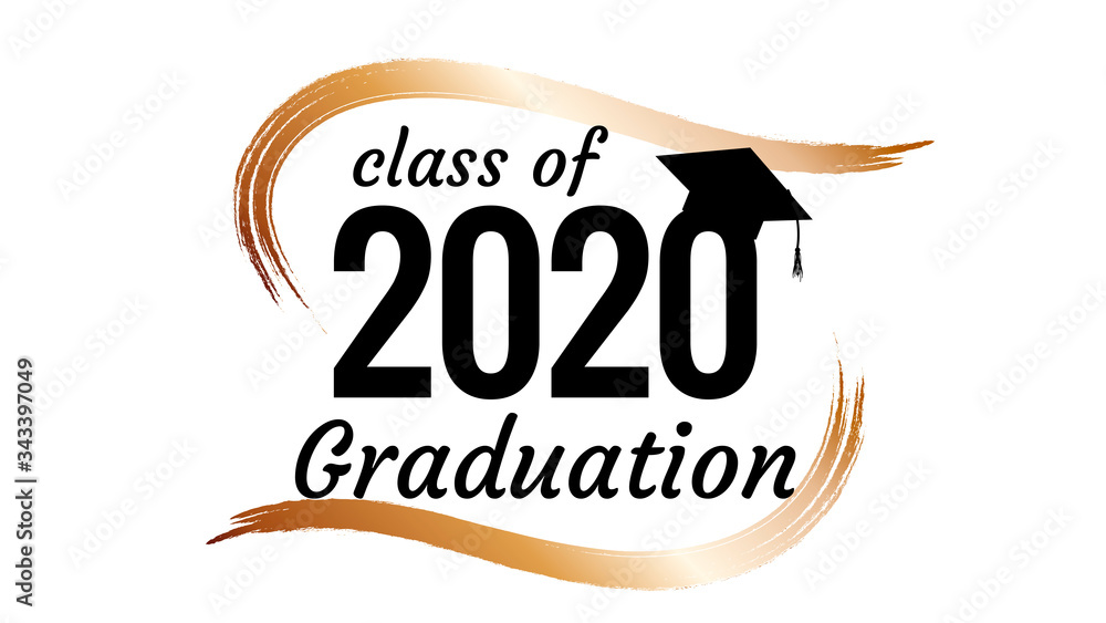Class of 2020 graduation text design for cards, invitations or banner ...