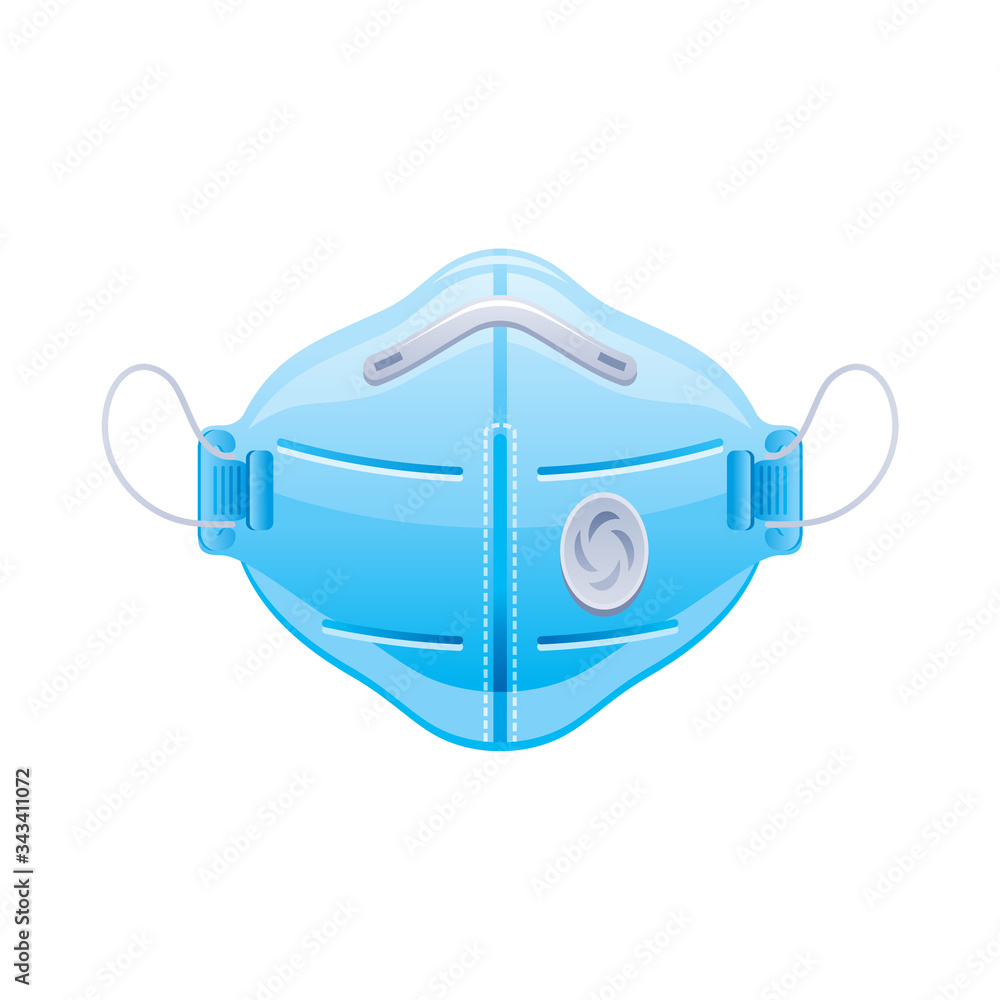 PPE surgical mask icon. Corona virus Covid 19 protect equipment ...