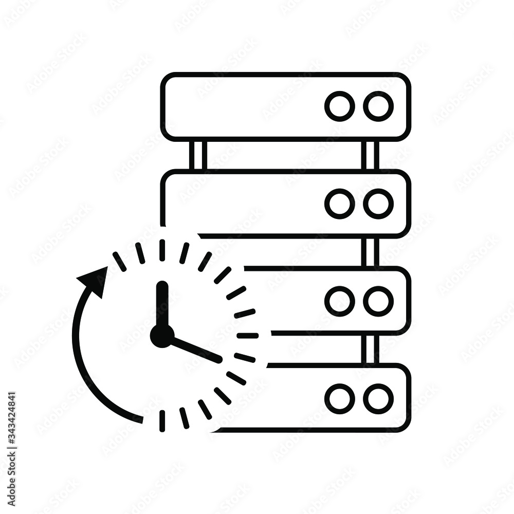 Real time data vector icon. analytics illustration sign. monitoring ...