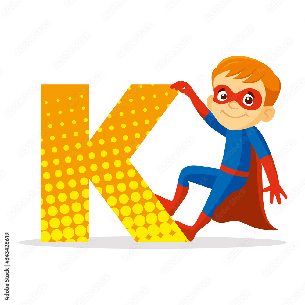 Superhero Letter K