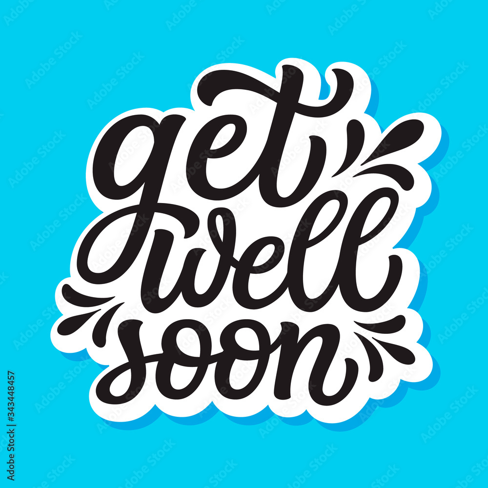 Get well soon lettering Stock Vector | Adobe Stock