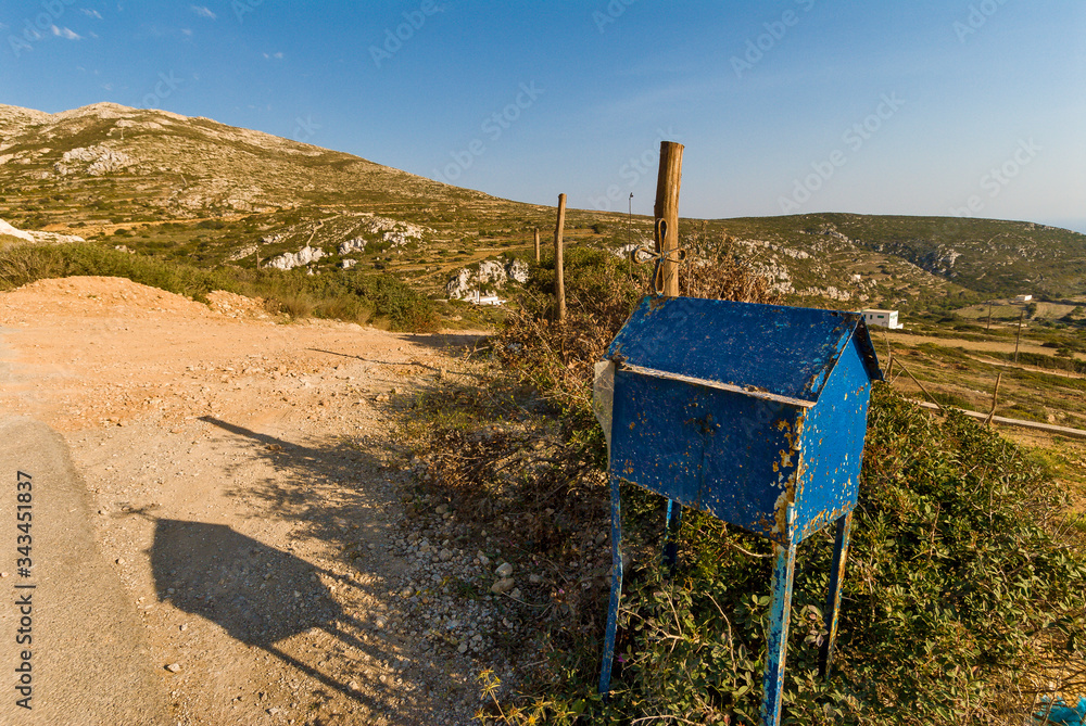 Kandylakia, little church containing memory icons by the road or road ...