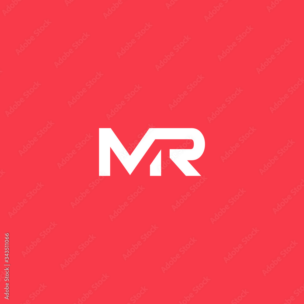 mr logo design . clean and modern mr initials logo . abstract letter mr ...