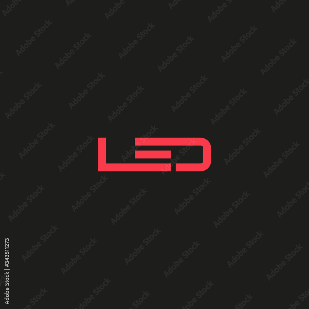 simple LED logo design , LED wordmark logo vector illustration Stock ...