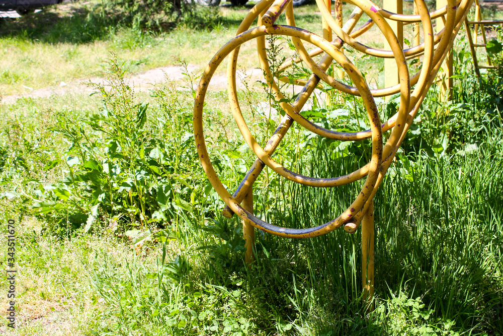 An empty playground. Quarantine, isolation, empty playgrounds ...