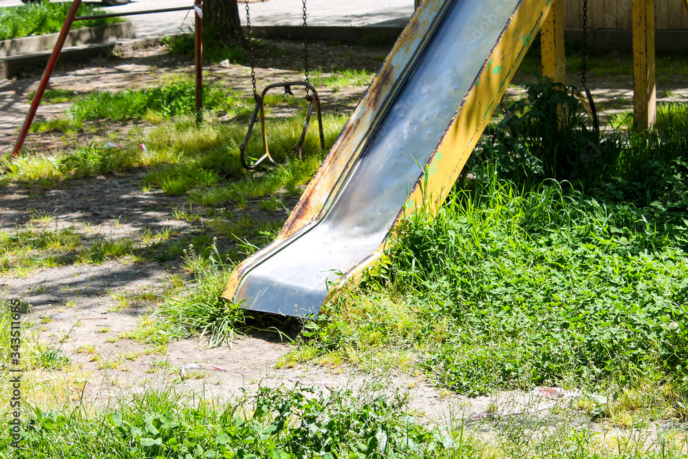 An empty playground. Quarantine, isolation, empty playgrounds ...