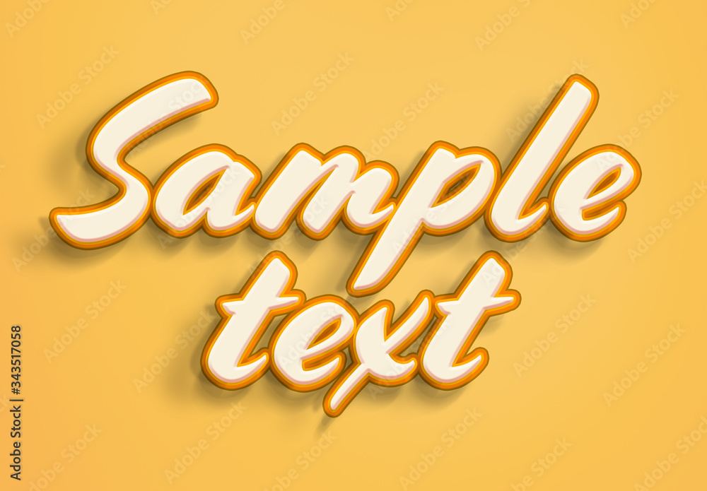 Cartoon Letters Style Text Effect Mockup Stock Template | Adobe Stock