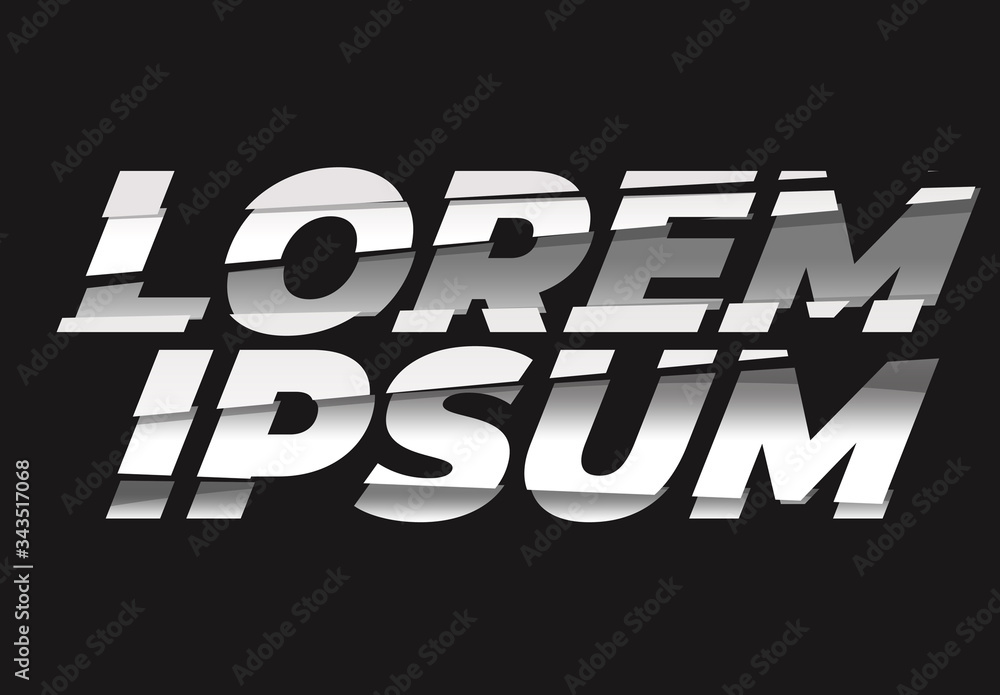 Cut Letters Style Text Effect Mockup Stock Template | Adobe Stock