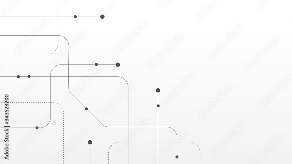 Abstract geometric connect lines and dots.Simple technology graphic ...