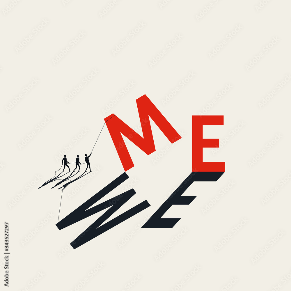Business team vector concept. Symbol of cooperation, collaboration and ...