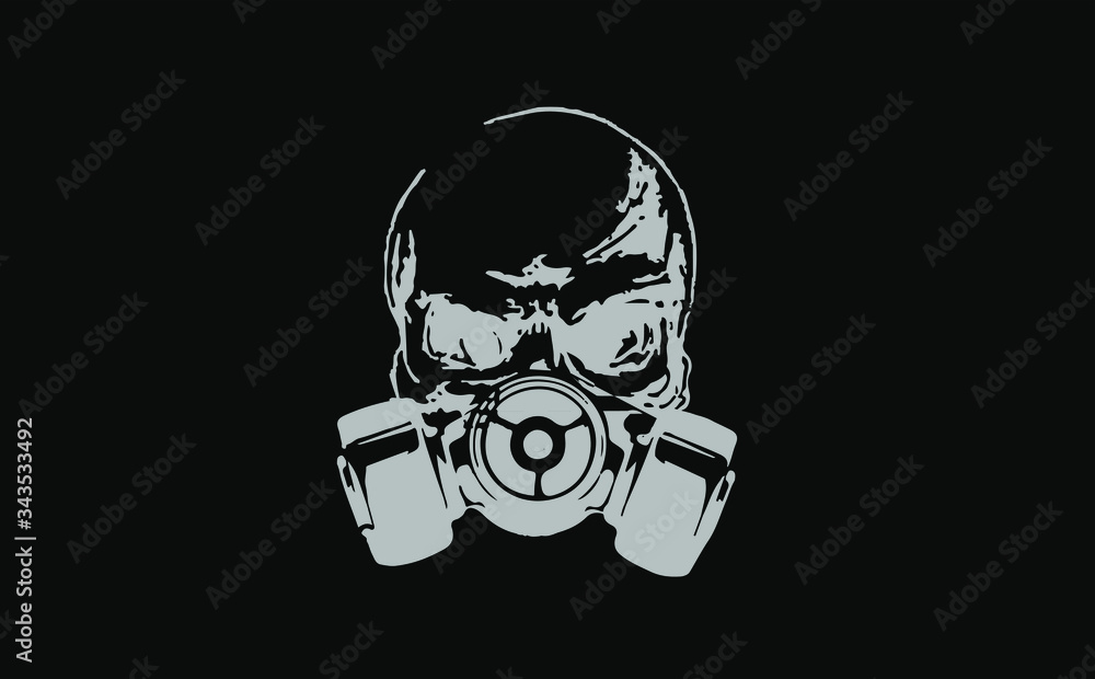 Skull Gas Mask Logo