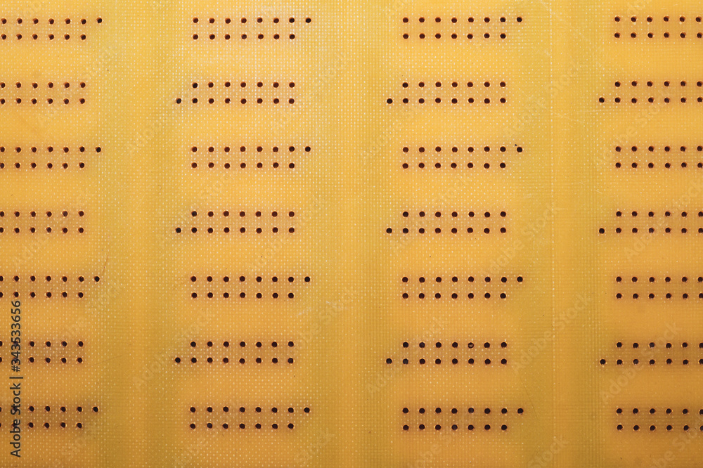 Dotted textolite surface. template for soldering the circuit ...