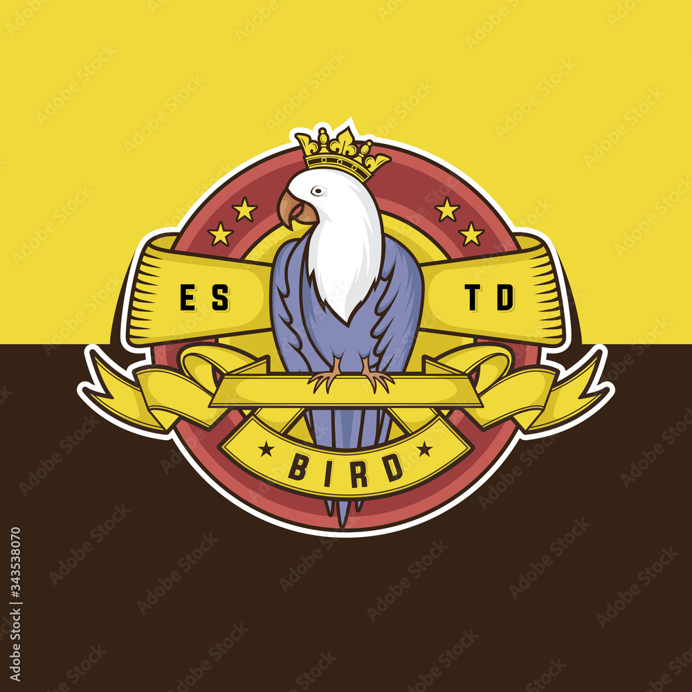 Bird mascot character logo emblem design sport style. Air force team ...