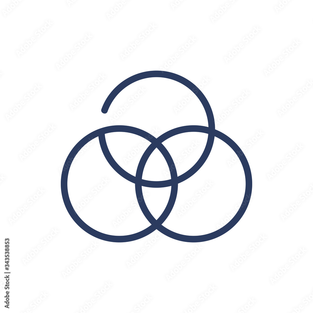 Auto correction filter thin line icon. Color, brightness, contrast ...