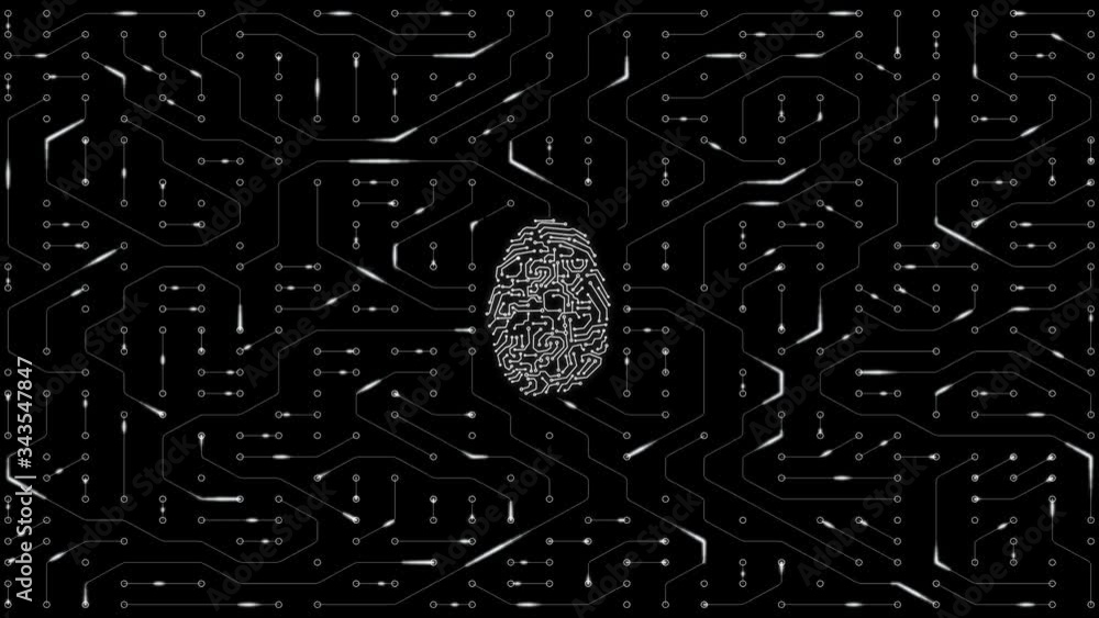 Artificial Intelligence Ai Fingerprint Animation Data Mining Deep Learning Modern Computer