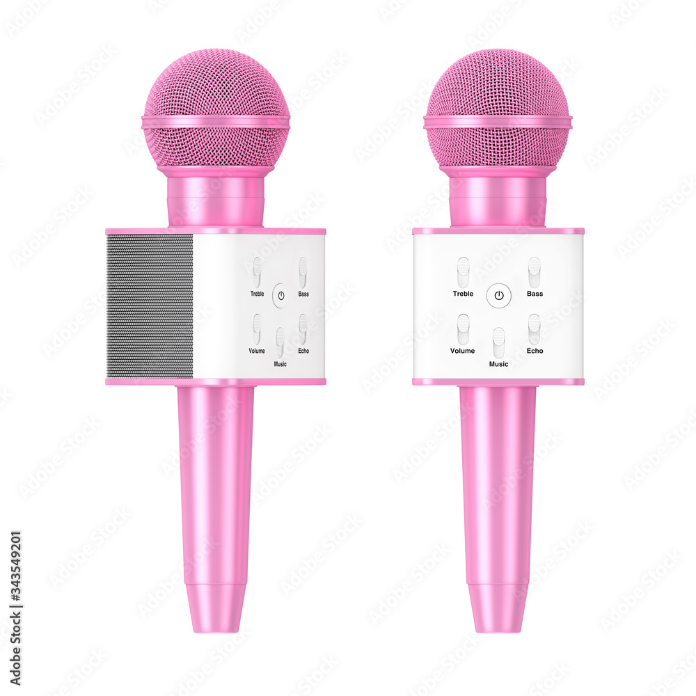 Modern Pink Personal Vocal Cordless Radio Wireless Karaoke Microphone ...